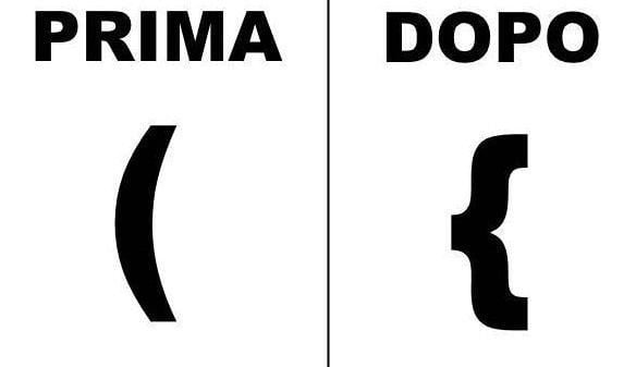 Parentesi tonda si sottopone a chirurgia plastica per diventare graffa ...